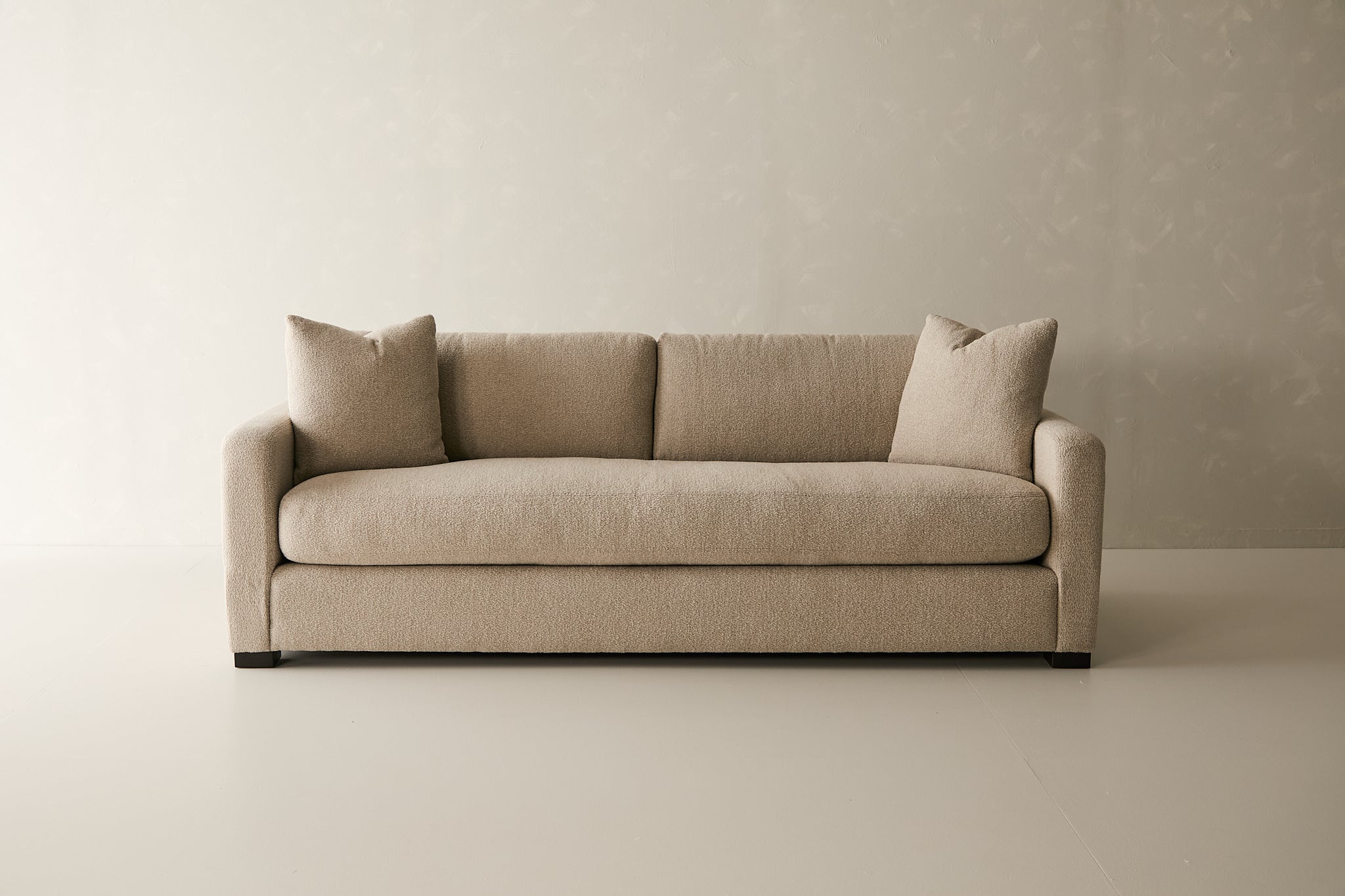 Sausalito Modern Fabric Sectional Sofa Curly Q Sand – Habitat Home and ...